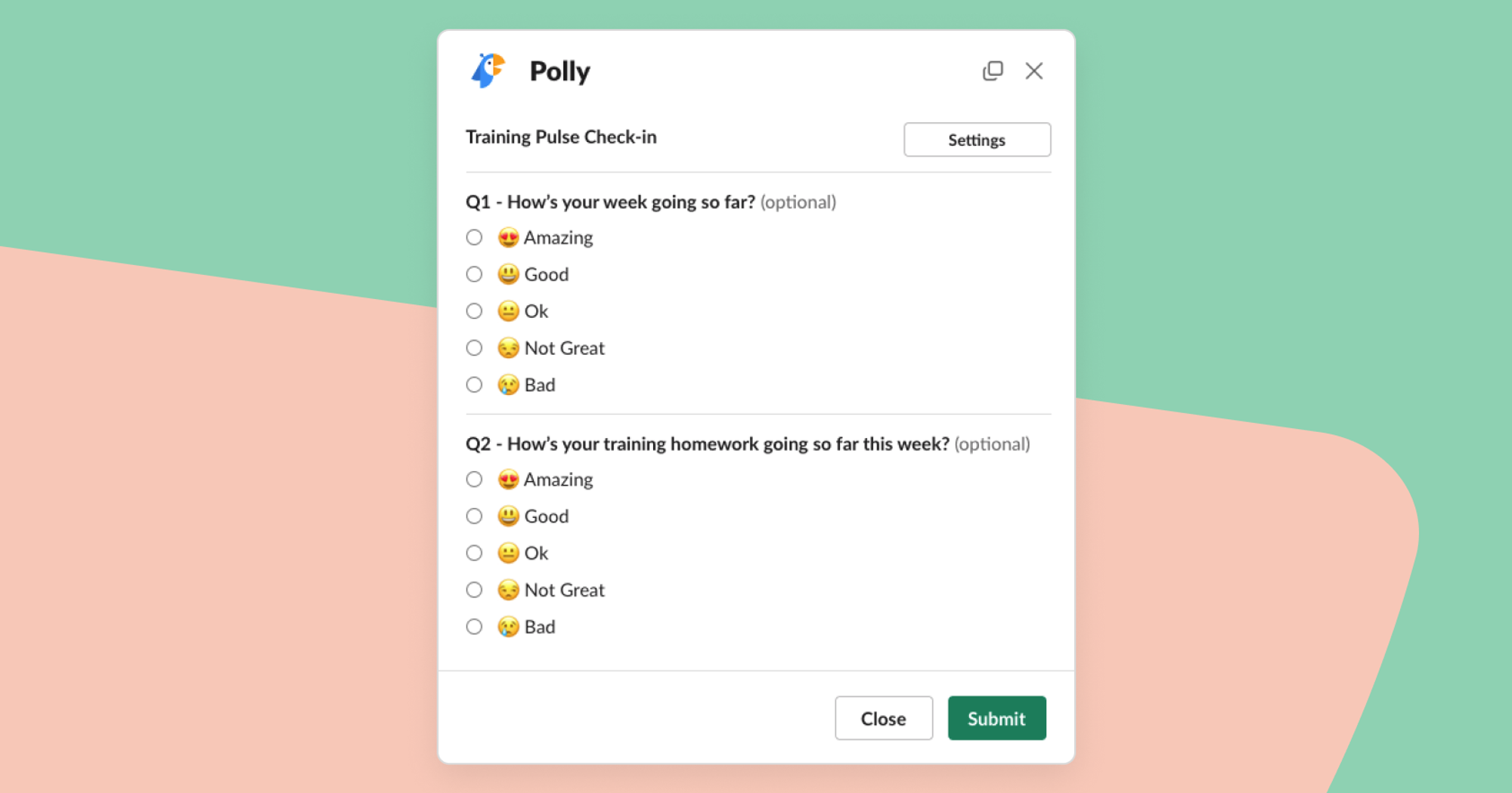 Training Pulse Check-in Survey Template