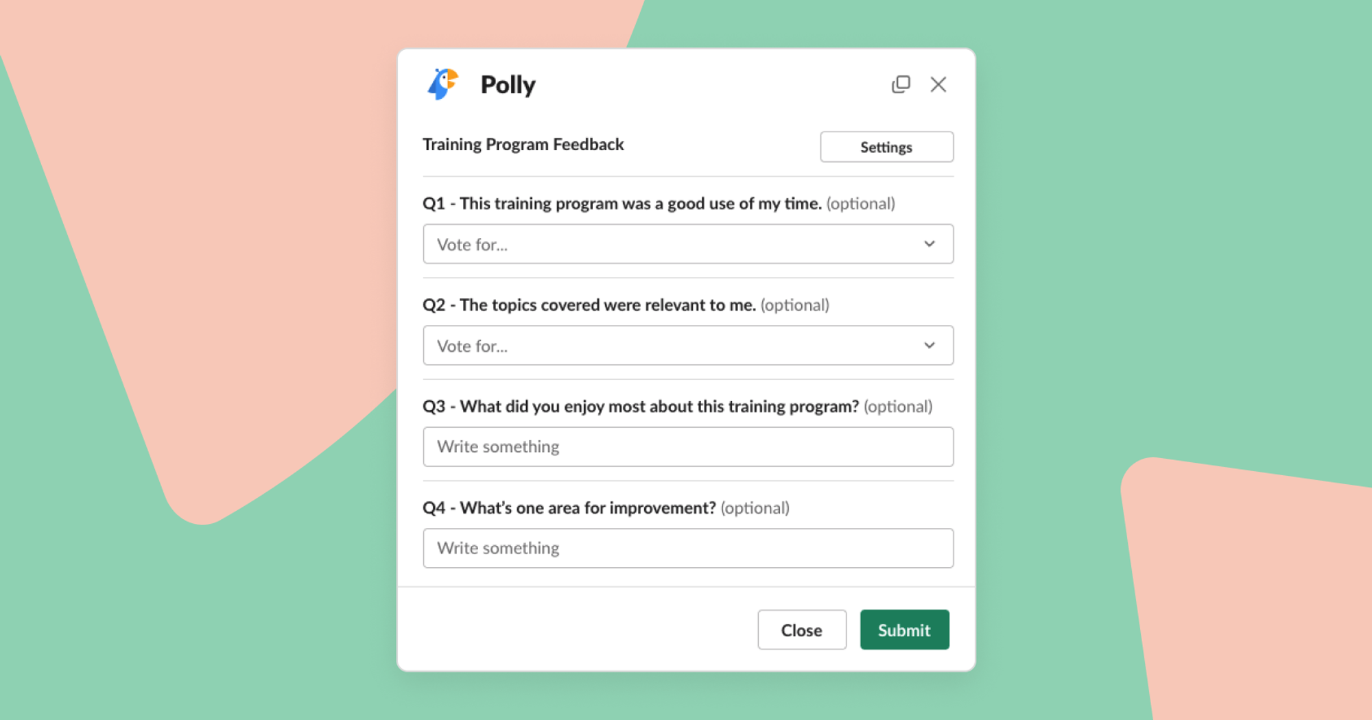 Training Program Feedback Survey Template